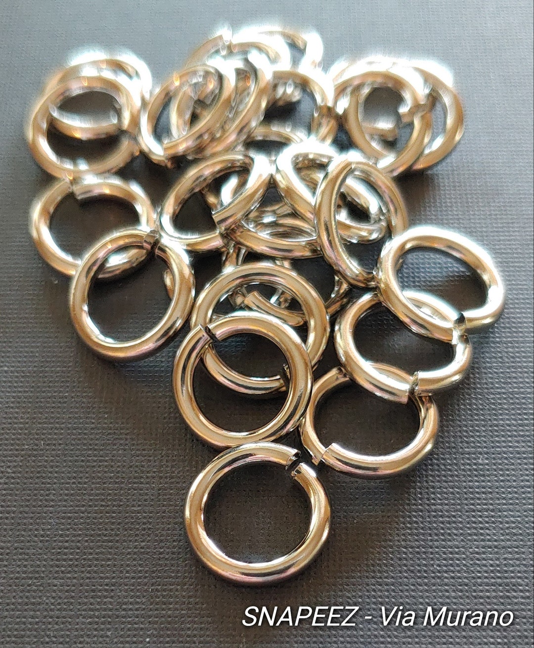 SNAPEEZ® "the Snapping Jump Ring" Imitation Rhodium Ring Hard Open ...