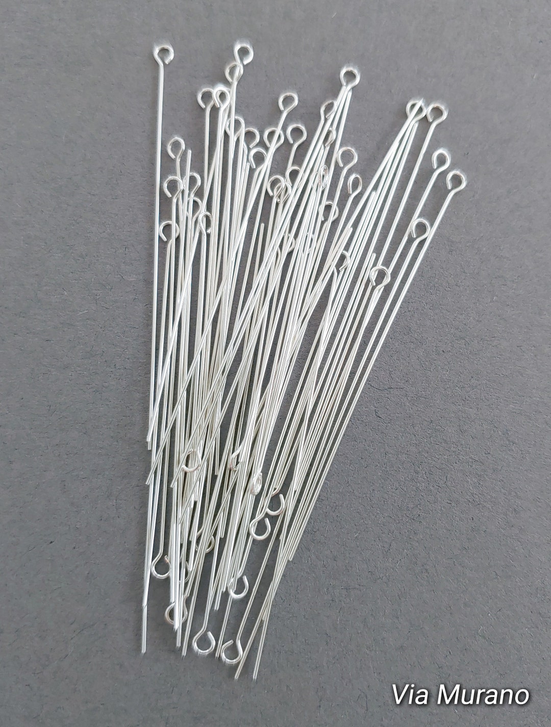 2" ~ 24g Wire Wrapper Sterling Silver Eye Pin. Choose Package Size ...