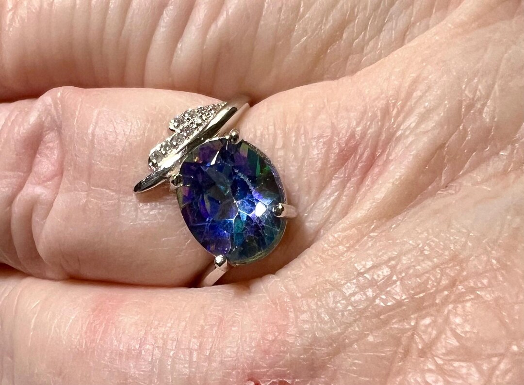 4.75cts Neptune’s Garden Mystic Topaz & White Topaz Sterling Silver ...