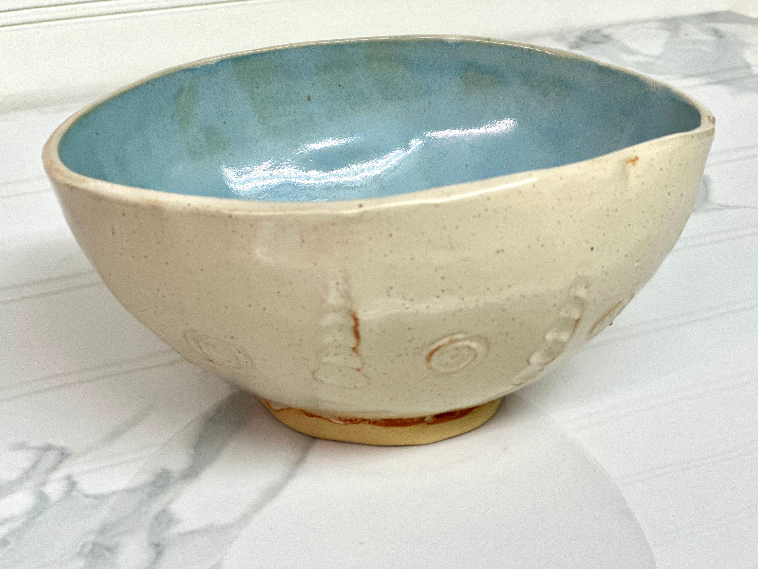 Hand Built Sea Shell Ceramic Bowl - Etsy
