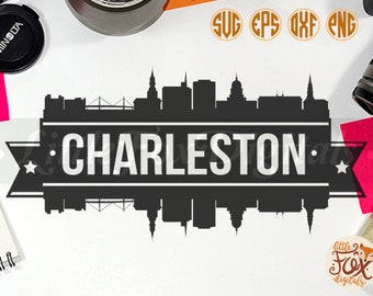 Charleston skyline | Etsy