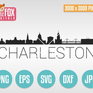 SVG SKYLINE CHARLESTON. Charleston South Carolina Cut File Skyline City ...