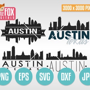 SVG AUSTIN TEXAS Usa. Super Pack Austin Tx Skyline. Silhouette Clipart ...