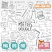 MATHEMATICS, Doodle Vector Icons. Maths Subject School Learn Doodle ...