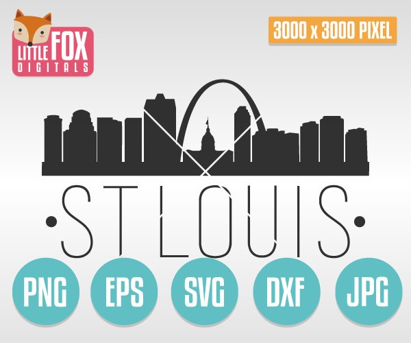 SVG VECTOR Saint LOUIS Missouri Usa. Cut File Skyline Saint - Etsy