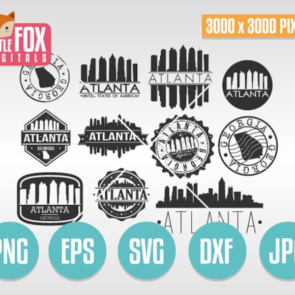 Atlanta Skyline - Etsy