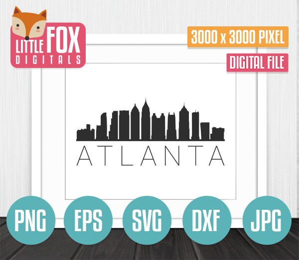 SVG SKYLINE ATLANTA. Atlanta Georgia Cut File Skyline City. | Etsy
