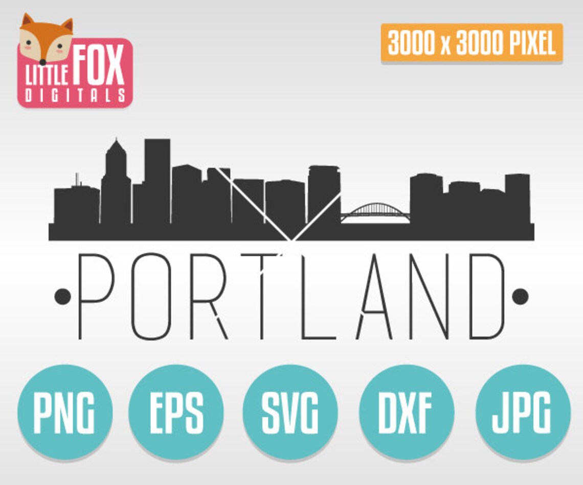SVG SKYLINE PORTLAND. Portland Oregon America. Portland Cut - Etsy