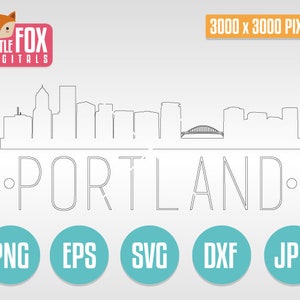 SVG SKYLINE PORTLAND. Portland Oregon America. Portland Cut File ...