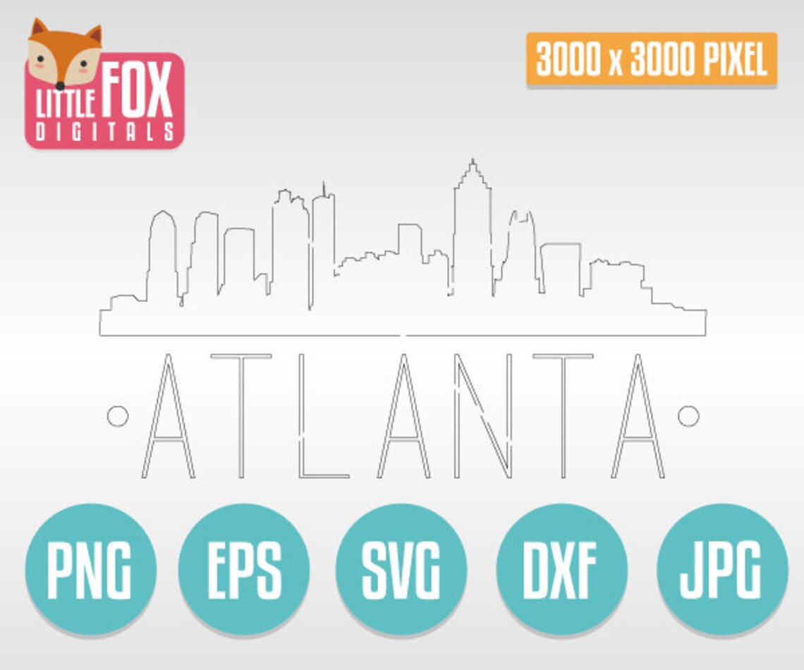 SVG SKYLINE ATLANTA. Atlanta Georgia Usa. Atlanta Cut File - Etsy