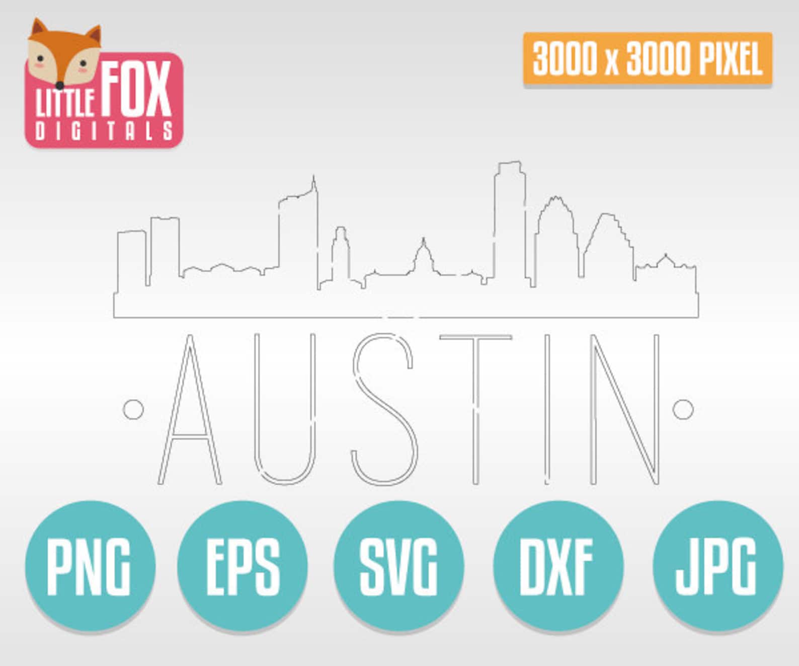 SVG SKYLINE AUSTIN. Austin Texas Usa. Austin Cut File Skyline - Etsy