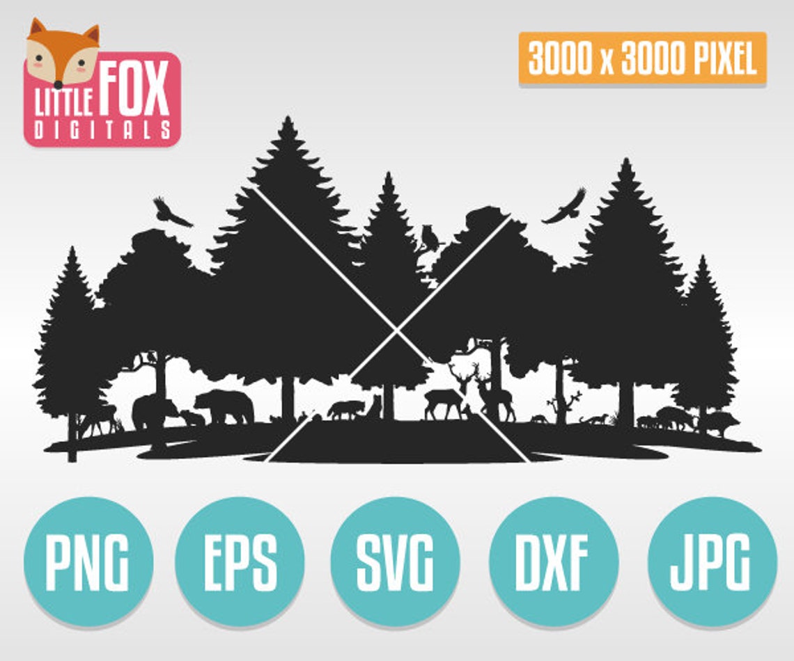 SVG Woodland Forest Animal. Cuttable Design Svg. Silhouette - Etsy