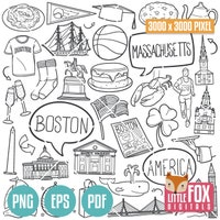 Boston Icons, Massachusetts Landmarks Png, PNG Files, I Love Boston ...
