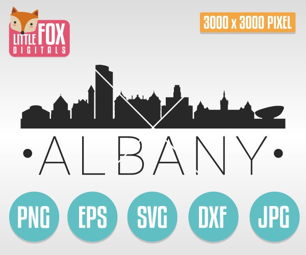SVG SKYLINE ALBANY. Albany New York Cut File Skyline City. Albany New ...