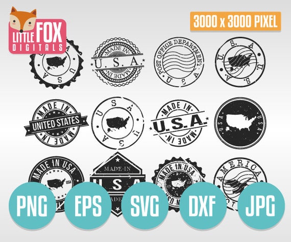 SVG Travel America USA. USA Stamp Tourism Passport Badge. | Etsy