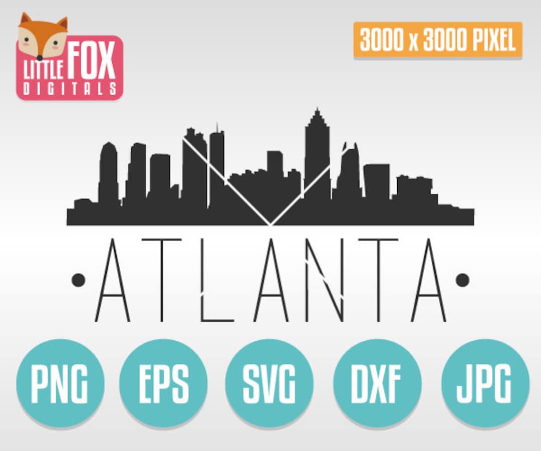 SVG SKYLINE ATLANTA. Atlanta Georgia Usa. Atlanta Cut File Skyline City ...