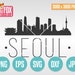 SVG Vector SEOUL South KOREA. Korean Svg Skyline. Svg Cut File | Etsy