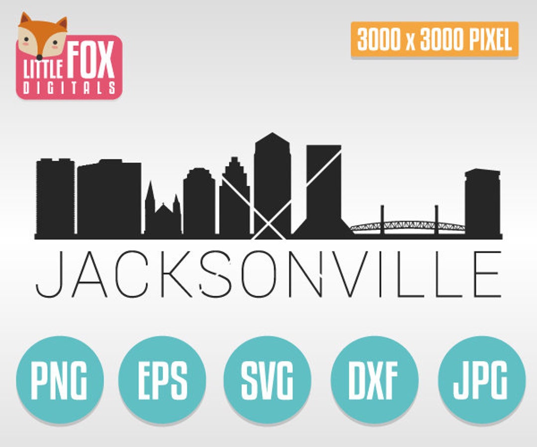 SVG SKYLINE JACKSONVILLE. Jacksonville Cut File Skyline City ...