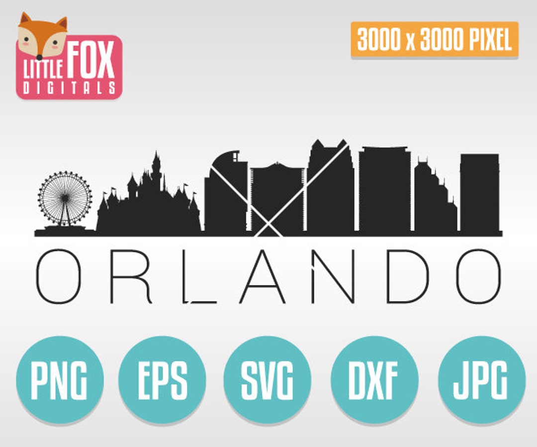 SVG SKYLINE ORLANDO. Orlando Florida Usa. Orlando Cut File Skyline City ...