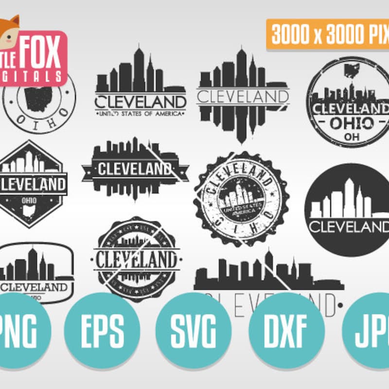 Cleveland Skyline - Etsy