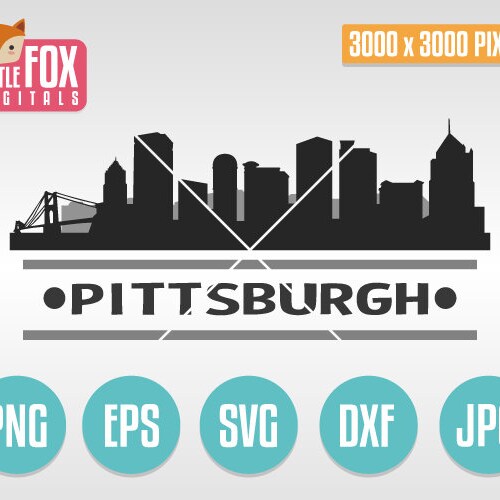 Pittsburgh Vector Skyline Pittsburgh SVG Pennsylvania City - Etsy
