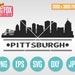 SVG VECTOR PITTSBURGH, Usa. Pittsburgh Cut Skyline City. Pittsburgh ...