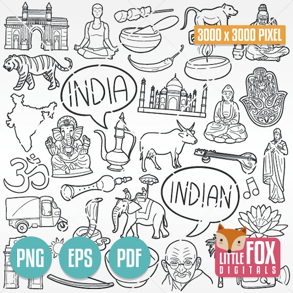 INDIA Travel DOODLE Icons. Travel India Tourism. Indian | Etsy