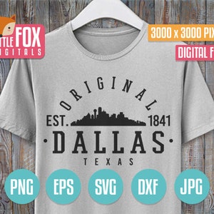 DALLAS, Texas Cut Silhouette Vector Skyline. City Landmark College ...