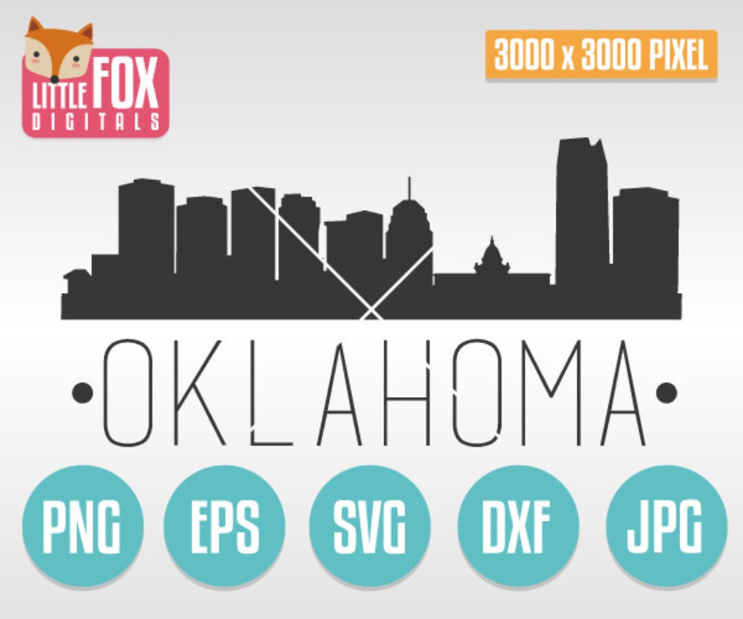 SVG Vector OKLAHOMA USA. America Svg Skyline. Svg Cut File Clip Art ...
