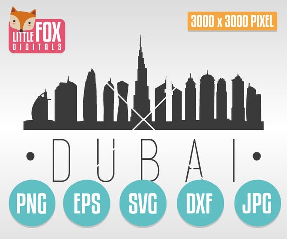 SVG Vector DUBAI UAE. Arab Emirates Svg Skyline. Svg Cut File - Etsy