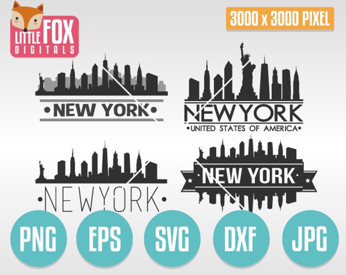 New York City Skyline SVG Bundle - Etsy Canada