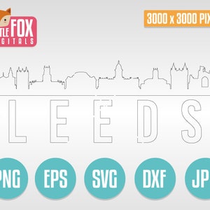 SVG SKYLINE LEEDS. United Kingdom Cut File Skyline City Leeds. Leeds ...