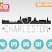 SVG CHARLESTON Stamps. Svg Cut File South Carolina. Svg Skyline SC ...
