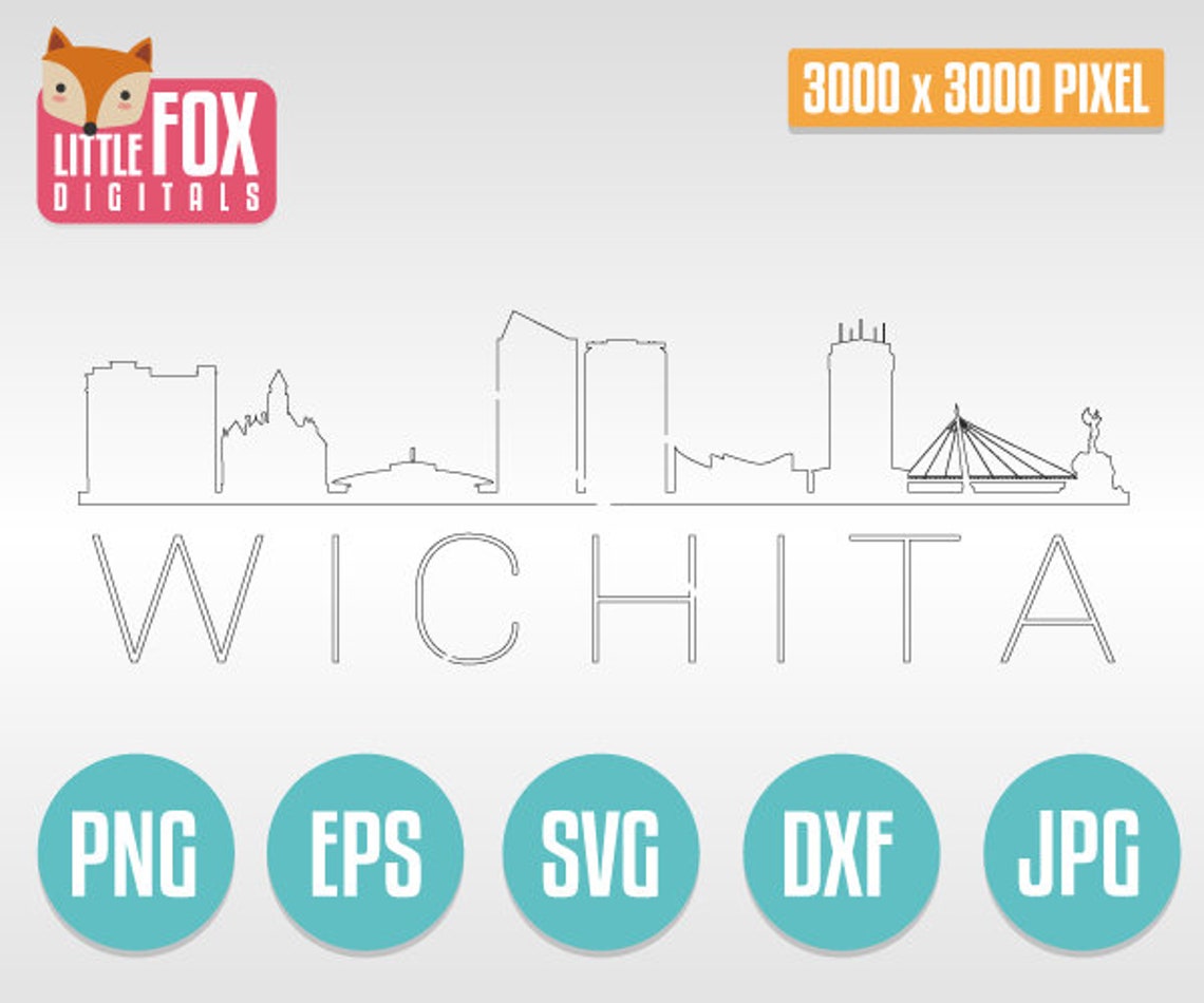 SVG SKYLINE WICHITA. Wichita Kansas Usa. Wichita Cut File - Etsy