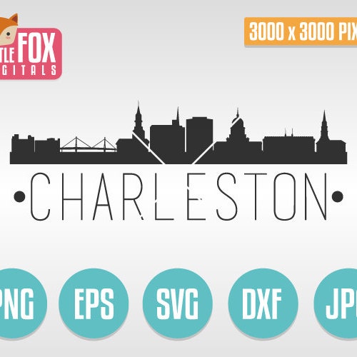 Charleston SVG USA Vector Skyline South Carolina Silhouette - Etsy