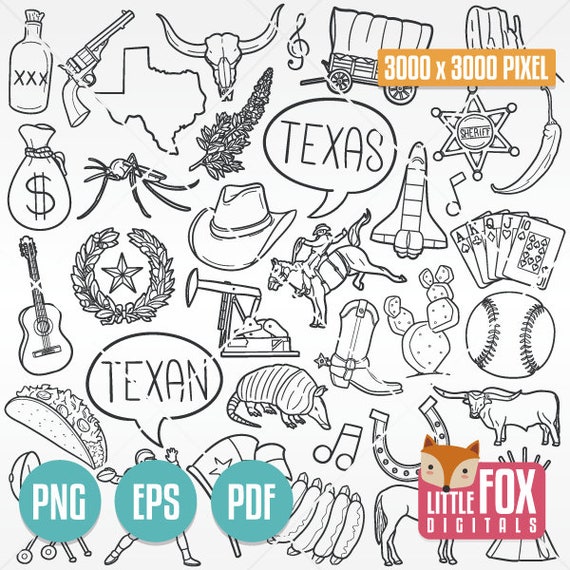 Símbolos Del Estado De Texas Clip Art