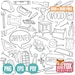 Carpenter Doodle Icons. Carpentry Clipart Scrapbook Vector Set ...