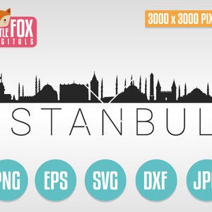 SVG SKYLINE ISTANBUL. Istanbul Turkey City Cut File Skyline. Istanbul ...