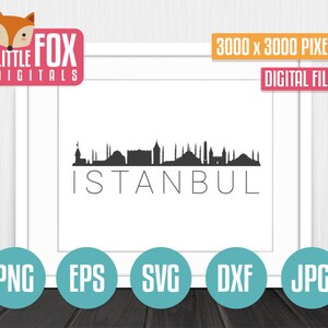 SVG SKYLINE ISTANBUL. Istanbul Turkey City Cut File Skyline. Istanbul ...