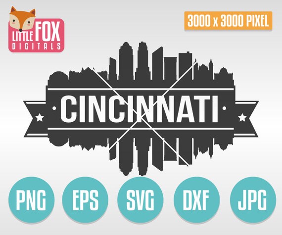SVG SKYLINE CINCINNATI. Ohio Usa. Cincinnati Cut File Skyline | Etsy