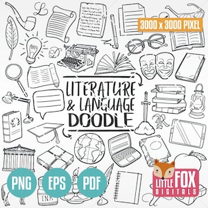 SCHOOL Bundle. Back to School Doodle Icons. Bundle Clip Art Doodle. Set ...