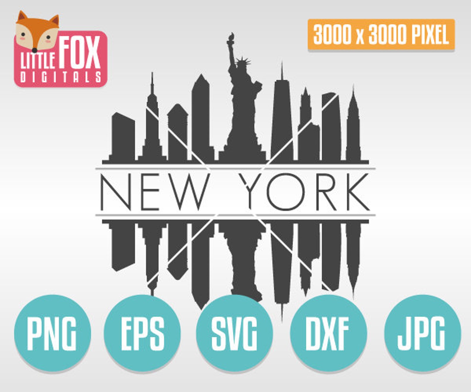 SVG NEW YORK Stamps. Svg Cut File New York. Svg Skyline New | Etsy
