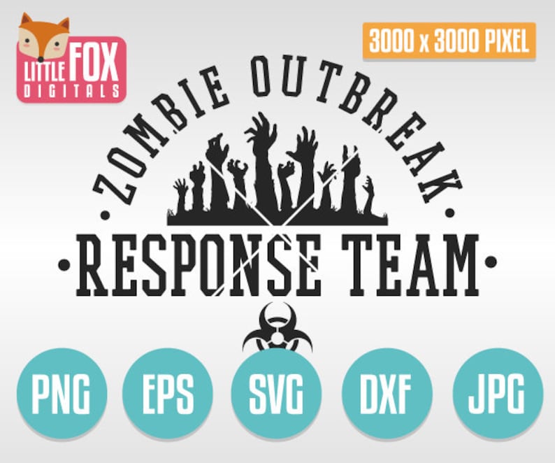 ZOMBIE OUTBREAK Response Team Cut Silhouette Vector Skyline. - Etsy