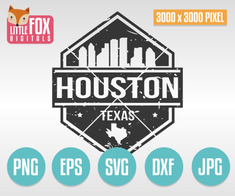 SVG Vector HOUSTON TEXAS Usa Stamp. Svg Skyline. Svg Cut File - Etsy