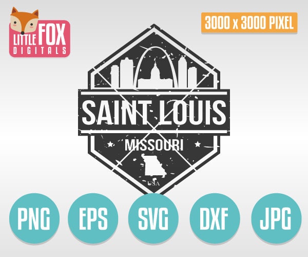 SVG Vector Saint Louis Missouri Usa Stamp. Svg Skyline. Svg - Etsy