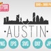 SVG AUSTIN TX Stamps. Svg Cut File Texas. Svg Skyline Austin ...