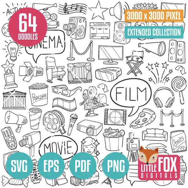 Movie Clip Art - Etsy
