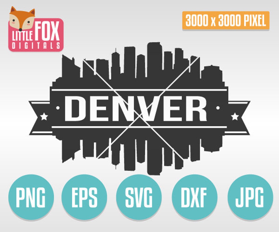 SVG DENVER CO Stamps. Svg Cut File Denver. Svg Skyline Denver ...