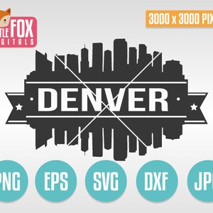 SVG DENVER CO Stamps. Svg Cut File Denver. Svg Skyline Denver ...