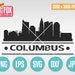 SVG VECTOR COLUMBUS. Columbus Skyline Svg .ohio City Svg. Cut File ...